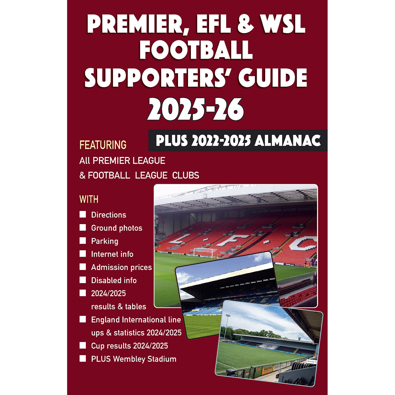 Premier, EFL & WSL Supporters' Guide 2025-26 – Plus 2022-2025 Almanac | Soccer Books Limited
